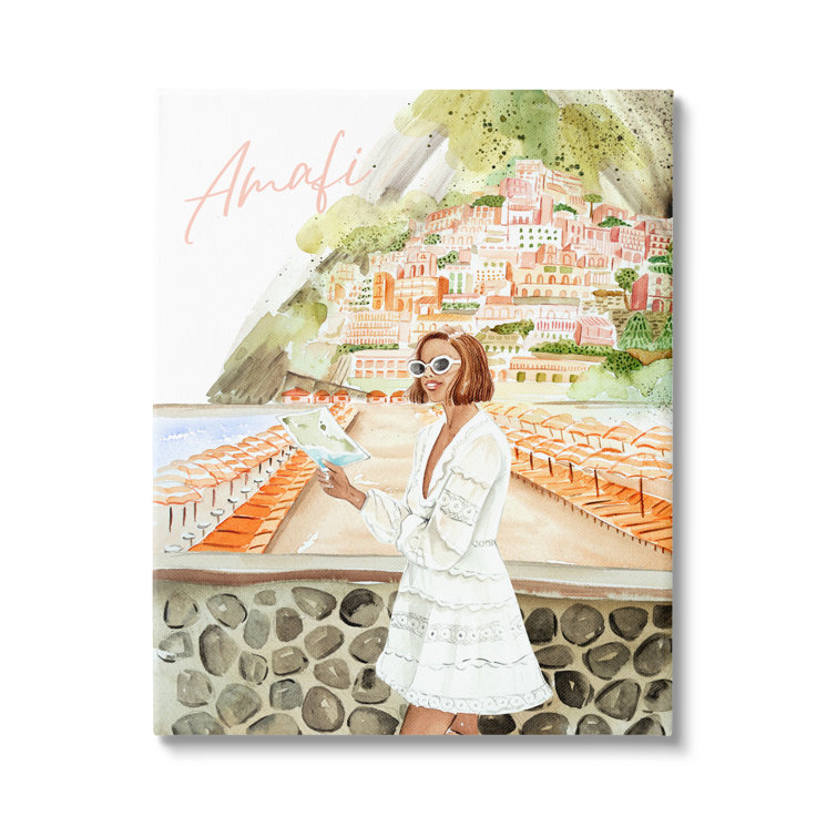 Winston Porter Girl At Amalfi Coast On Canvas by Enya Todd Graphic Art - Wayfair Canada